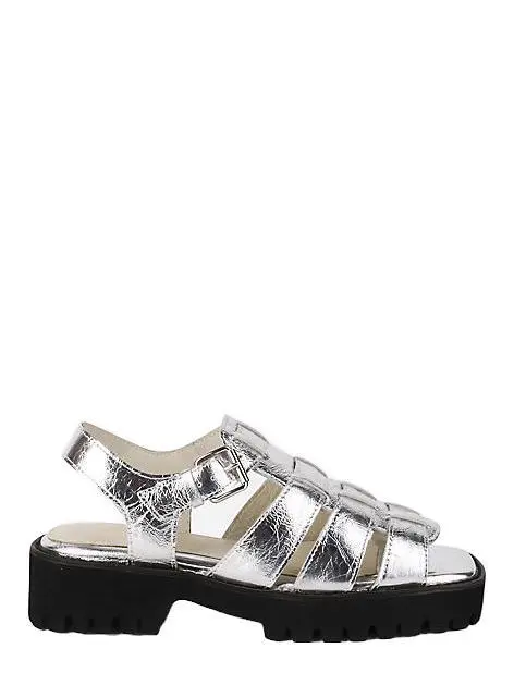 Intentionally Blank Haddie Fisherman Sandals - Silver Metallic
