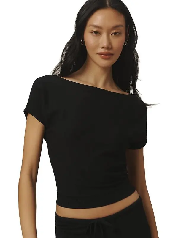 Frankies Bikinis Montecito Short-sleeve Top - Black