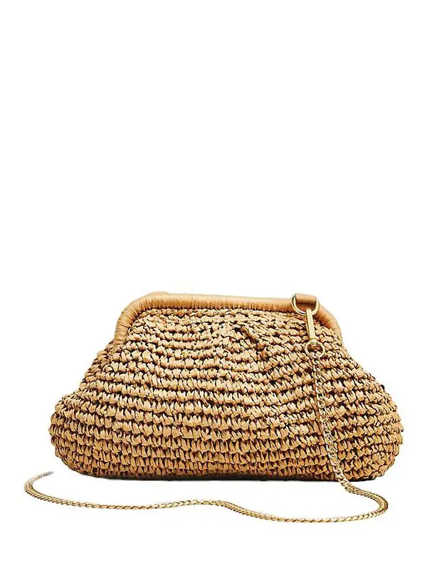 L*Space Harmony Raffia Clutch - Natural