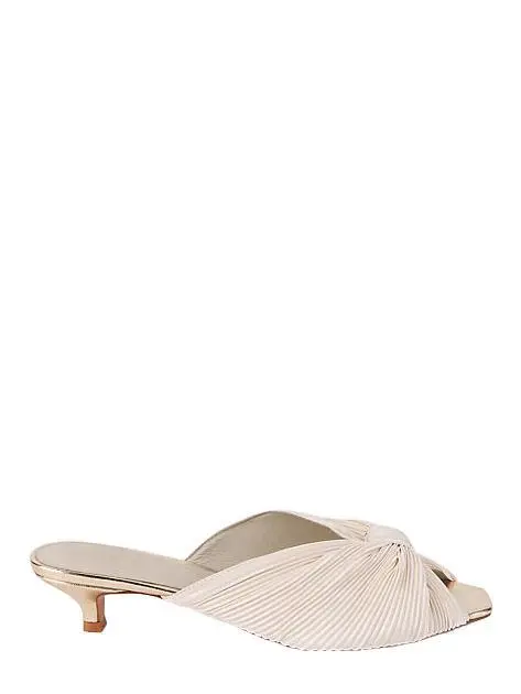 Intentionally Blank Curfew Knotted Mules - Ivory
