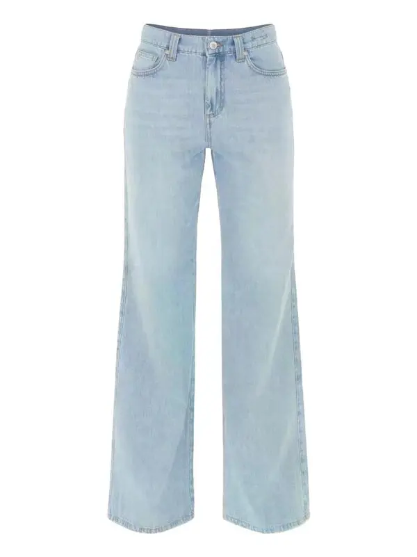 Marella Wide-leg Cotton Jeans - Blue