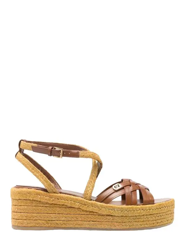 Valentino Garavani Braided Platform Sandals - Brown
