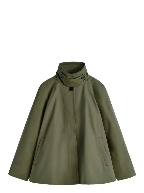 Cos A-line Cotton-twill Jacket - Green