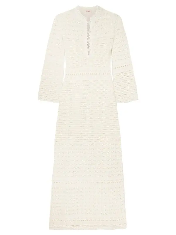 ERES Madone Open-knit Maxi Dress - Neutrals