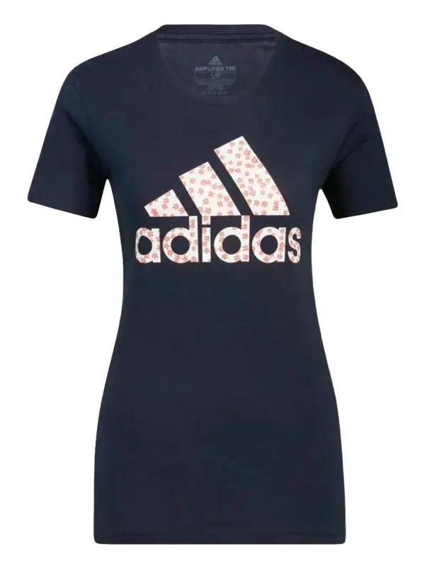 Adidas Floral-logo T-shirt - Blue