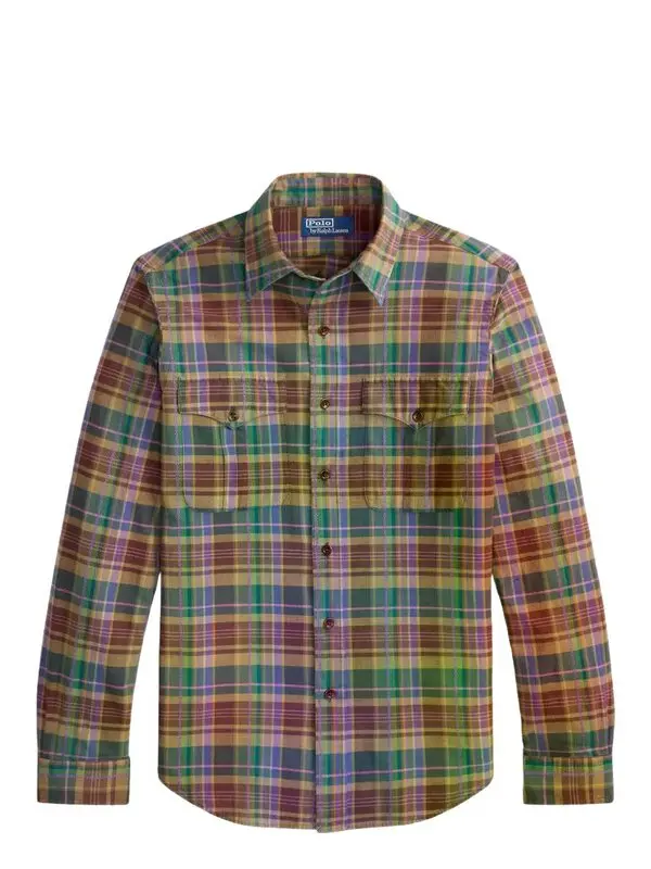 Polo Ralph Lauren Plaid-pattern Pocket Shirt - Brown
