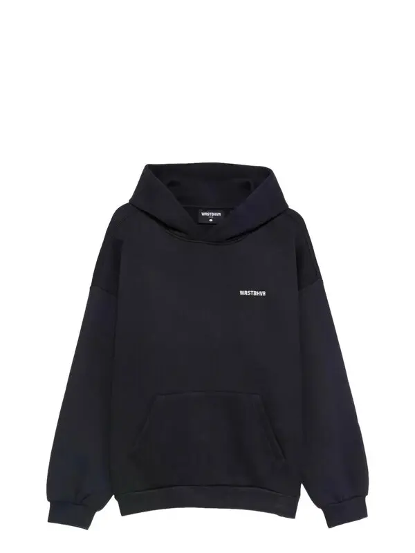 WRSTBHVR Hooded Pouch Sweater - Blue
