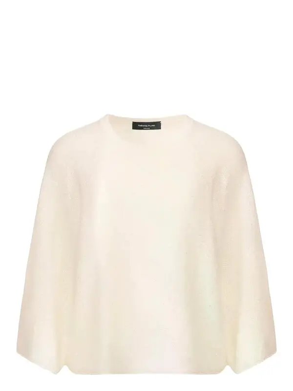 Fabiana Filippi Crew-neck Cape Sweater - Neutrals