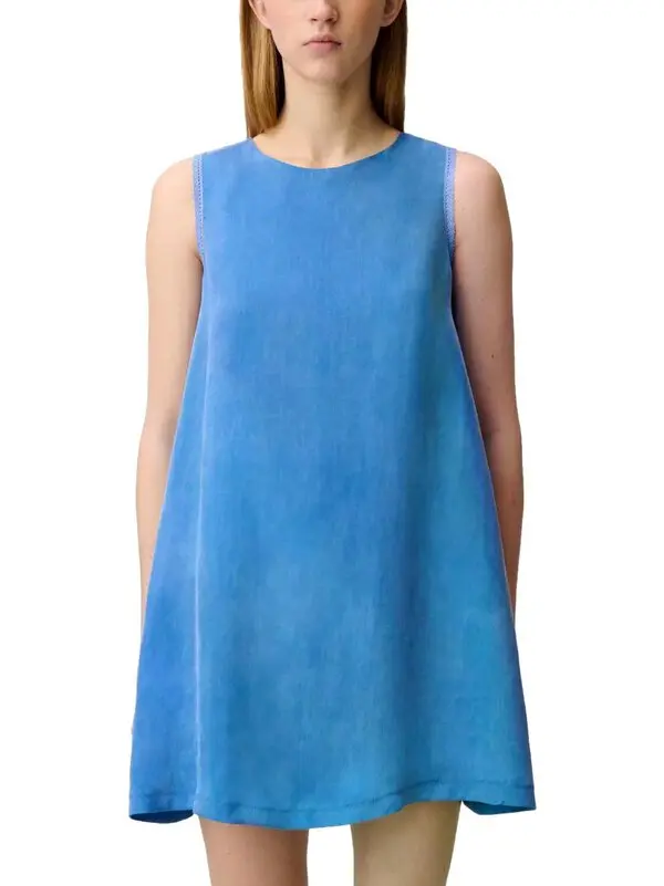 Claudie Pierlot Mini Dress With Bow Detail - Blue