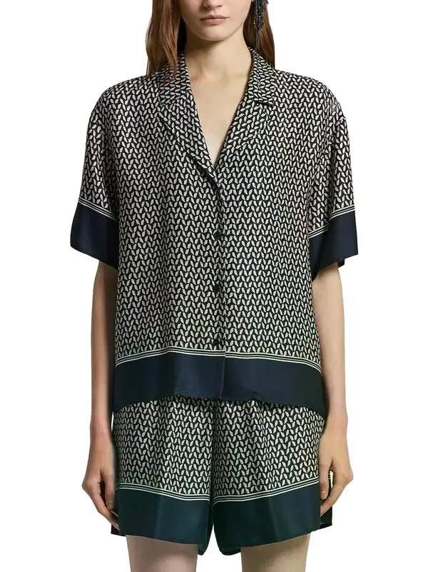 Peserico Patterned Shirt - Blue