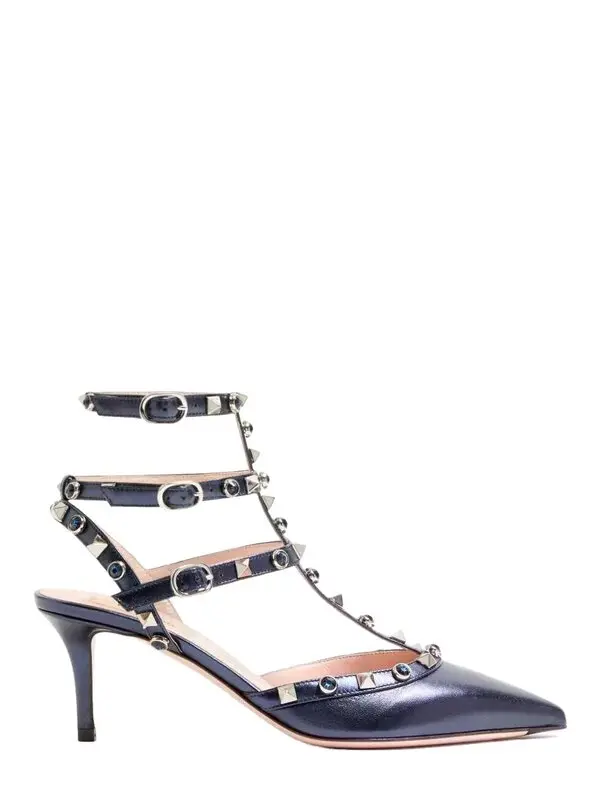 Valentino Garavani Rockstud 65mm Cabochon Pumps - Blue