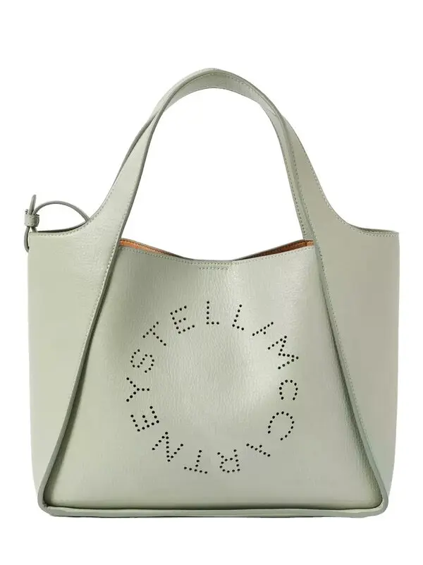 Stella McCartney Logo Lettering Shoulder Bag - Green