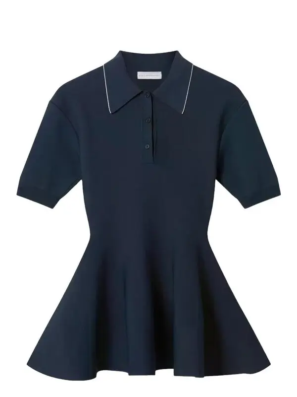 Stella McCartney Button-placket Polo Top - Blue
