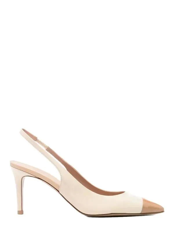FESTA MILANO Cap-toe Slingback Pumps - Neutrals