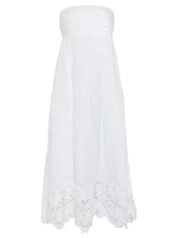 Max Mara Scena Lace Midi Dress - White