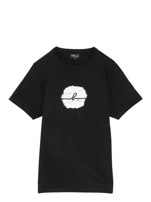 AGNES B. Graphic-print Round Neck T-shirt - Black