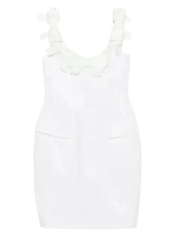 SHUSHU/TONG Bow Pocket Mini Dress - White