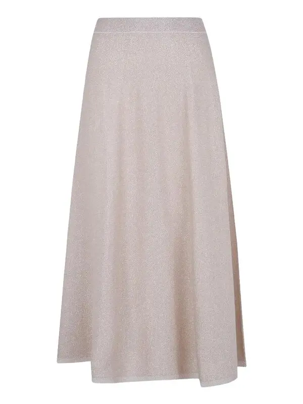 D.exterior Vanise` Lux Flared Skirt - Metallic