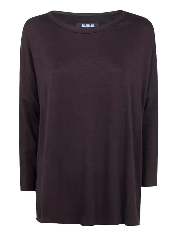 Labo.art Ata Lieto Linen Round Neck Sweater - Brown