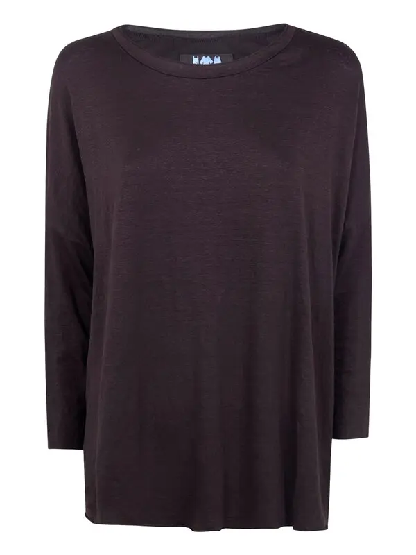 Labo.art Labo. Art "ata" Lieto Linen Round Neck Sweater - Brown