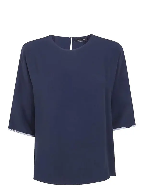 Fabiana Filippi Classic Wide Blouse - Blue