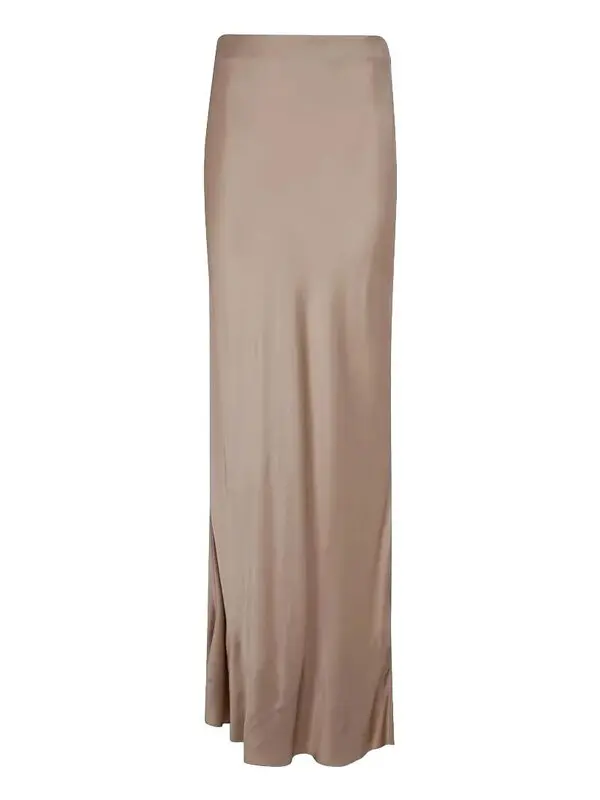 BLUGIRL Satin Long Skirt - Beige
