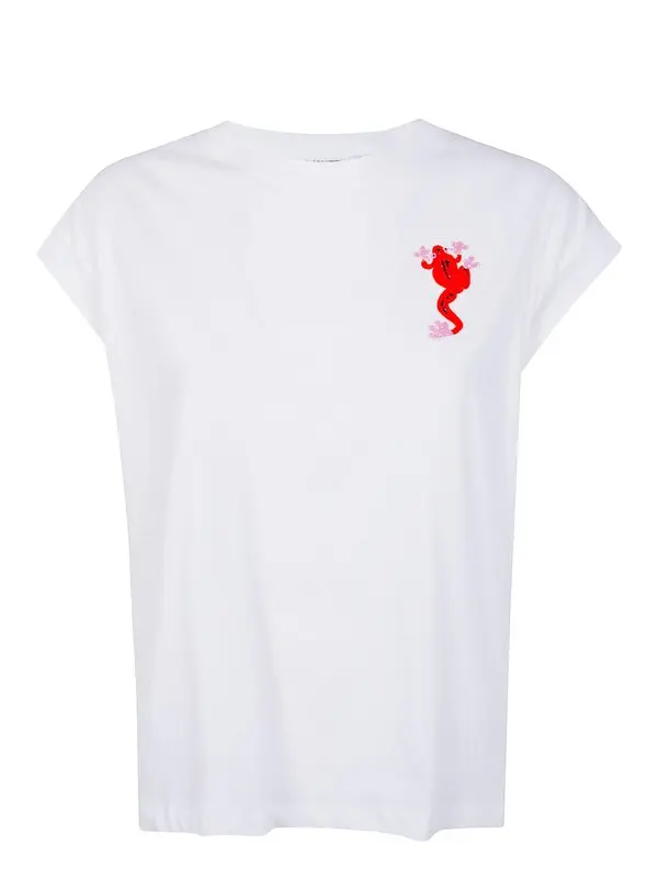 Essentiel Antwerp Jungala Embroidered T-shirt - White