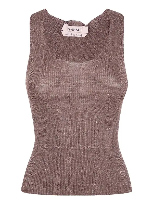 TWINSET Tank Top - Brown