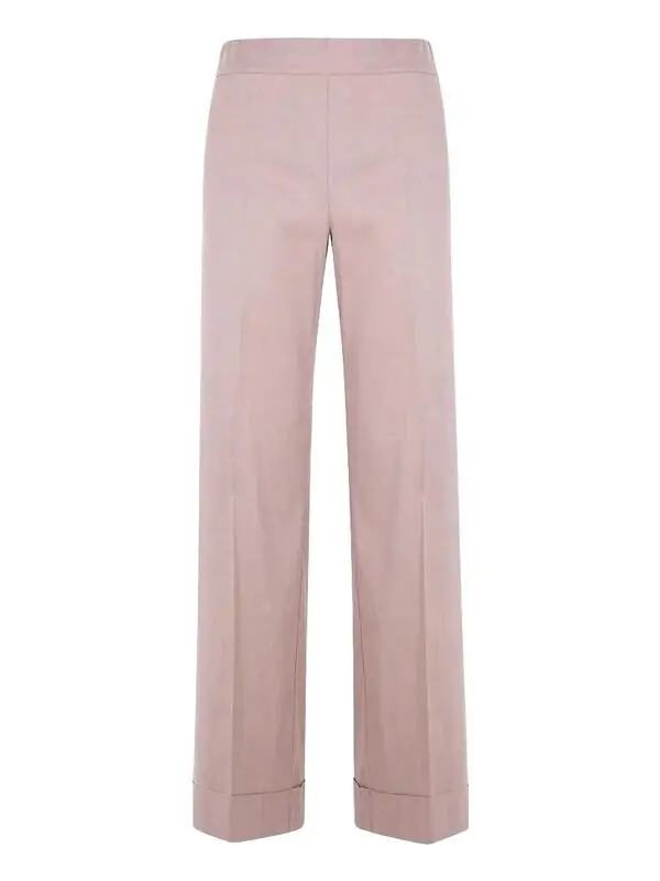 D.exterior Changing Linen Straight Trousers - Brown