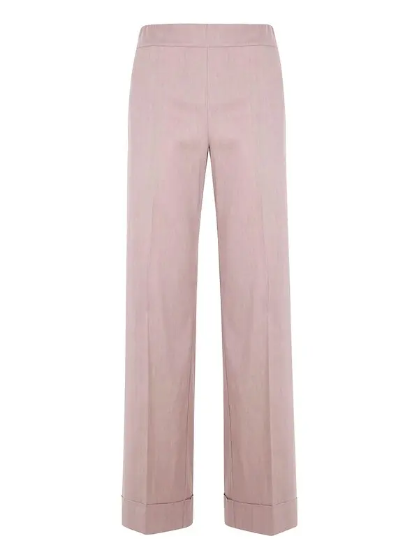 D.exterior Changing Linen Straight Trousers - Brown