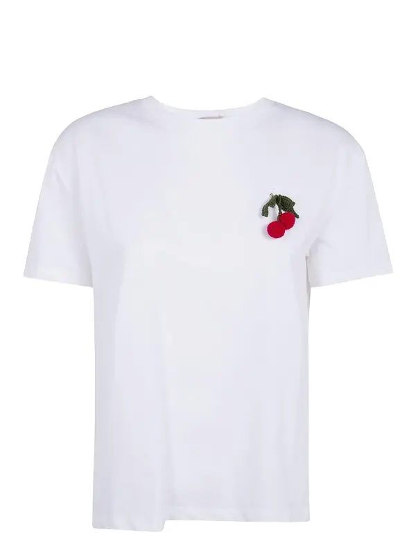 TWINSET Classic Embroidered T-shirt - White