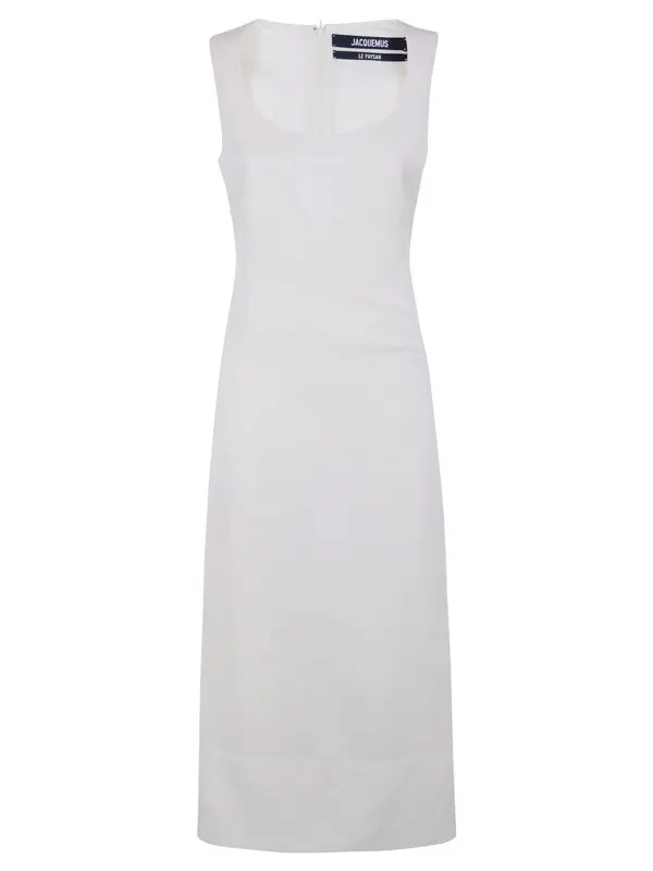 Jacquemus La Robe Tablier Midi Dress - White