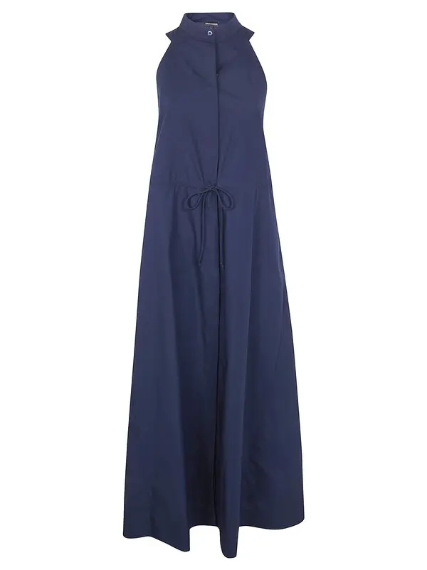 Emporio Armani Tie Detailed Dress - Blue