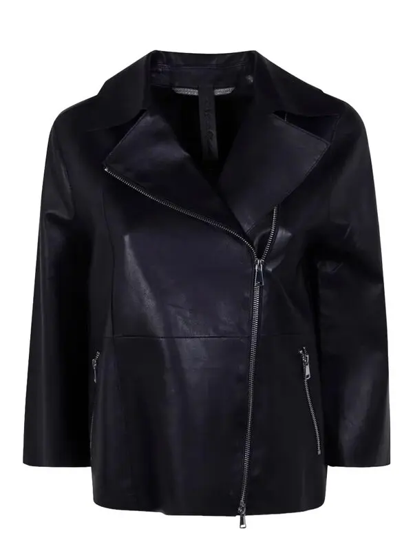 THE JACKIE LEATHERS Leather Jacket - Black