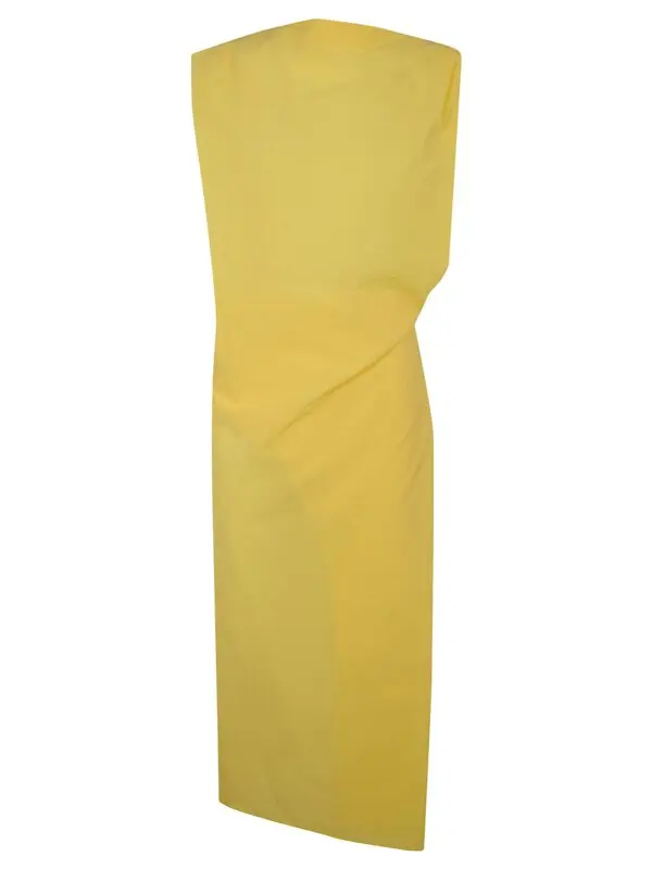 Jacquemus La Robe Drap Midi Dress - Yellow