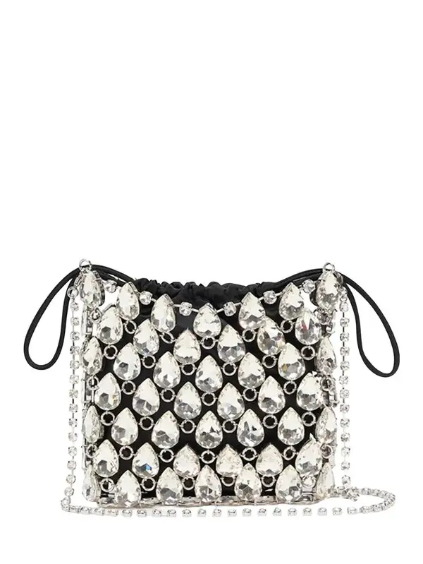 SELF-PORTRAIT Crystal Chainmail Mini Bag - Metallic