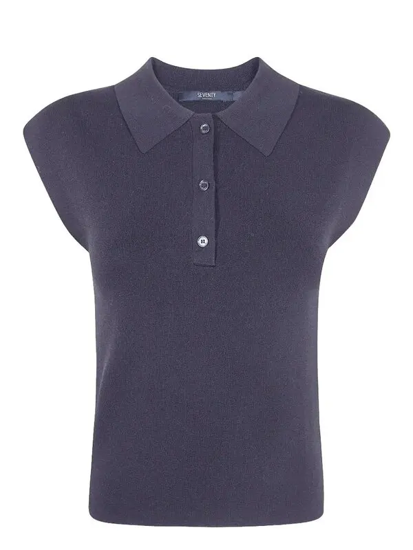Seventy Viscose Polo Shirt - Black