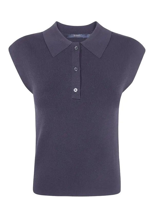 Seventy Viscose Polo Shirt - Black