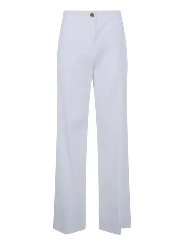 Seventy Linen-cotton Blend Vintage Effect Trousers - White