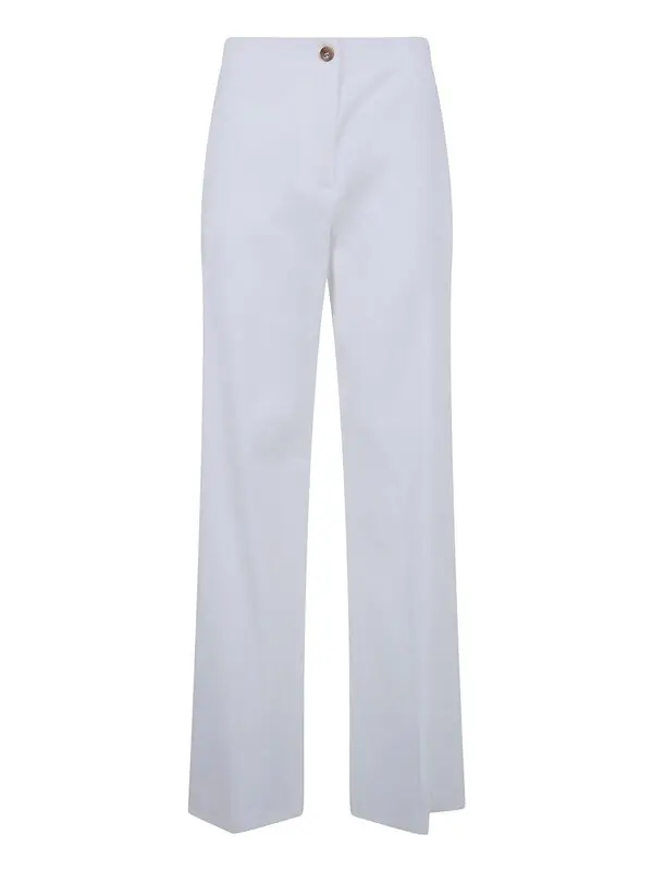 Seventy Linen-cotton Blend Vintage Effect Trousers - White