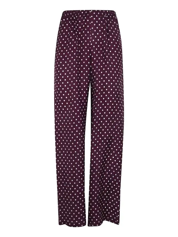 LAURA URBINATI Elastic Waist Trousers - Red
