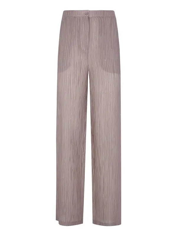 Emporio Armani Tailored Fit Trousers - Beige