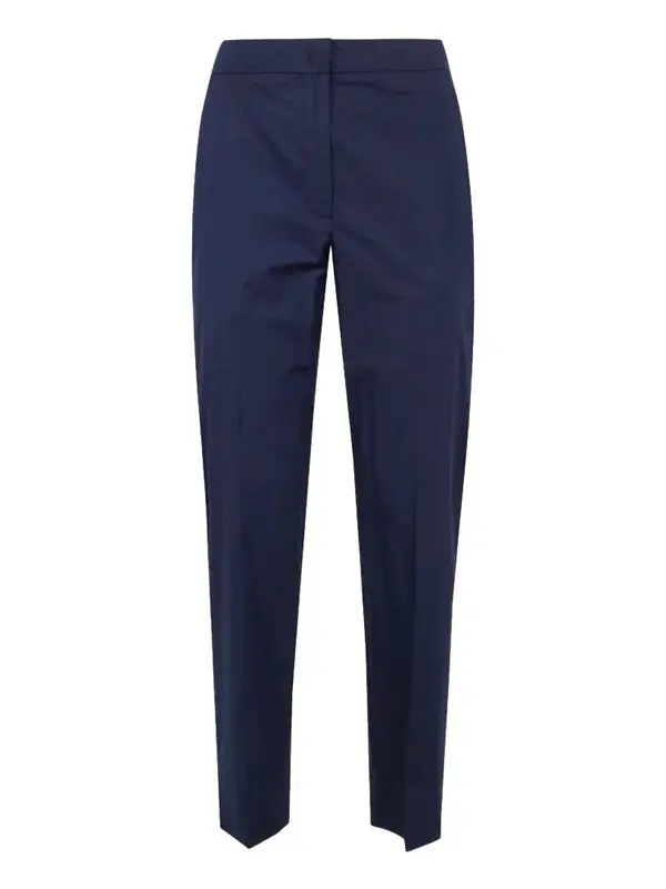 Seventy Popeline Fine Cotton Stretch Trousers - Blue