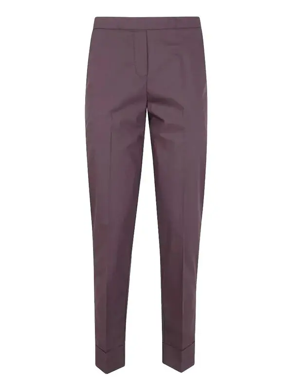 KILTIE Light Cotton Back Elastic Trousers - Brown