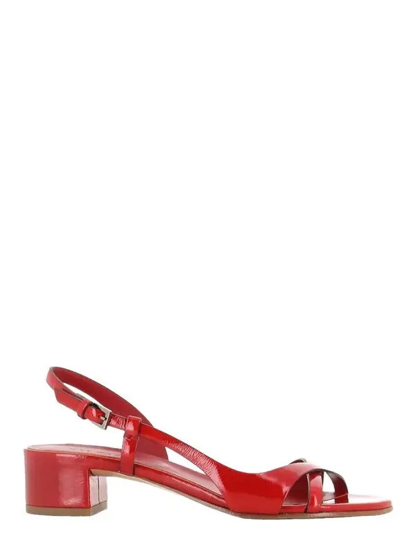 DEL CARLO Ann Low Heel Sandals - Red