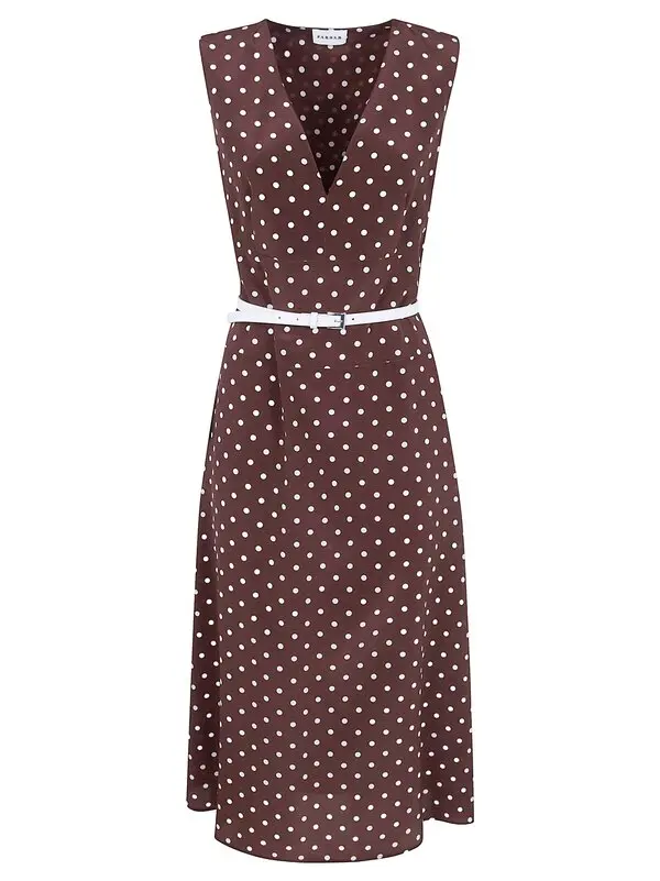 P.a.r.o.s.h Sbillo" Printed Midi Dress - Brown