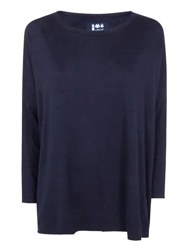 Labo.art Ata Lieto Linen Round Neck Sweater - Blue