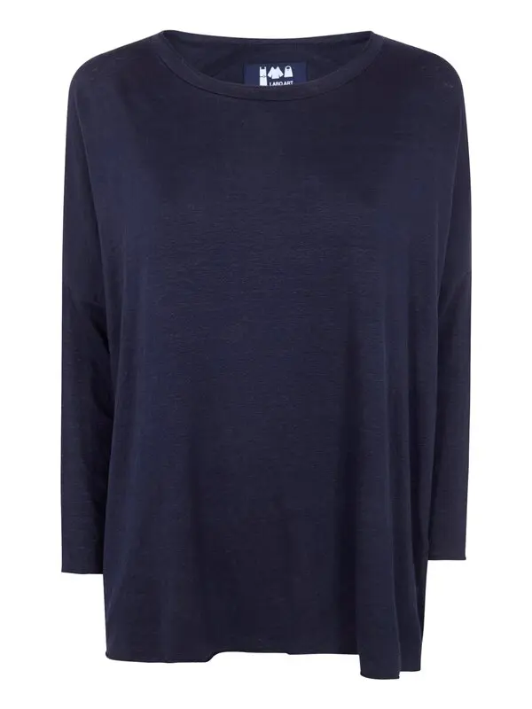 Labo.art Ata Lieto Linen Round Neck Sweater - Blue