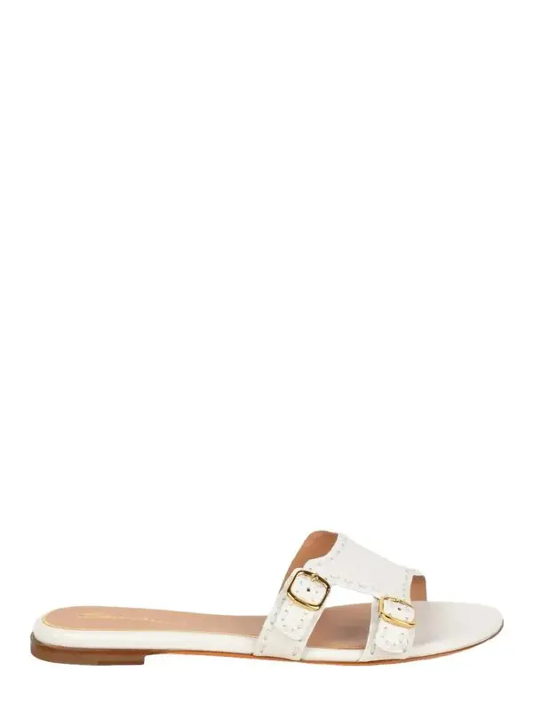 Santoni Flat Slippers - White