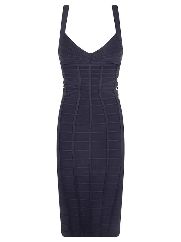 Elisabetta Franchi Knit Midi Dress - Black